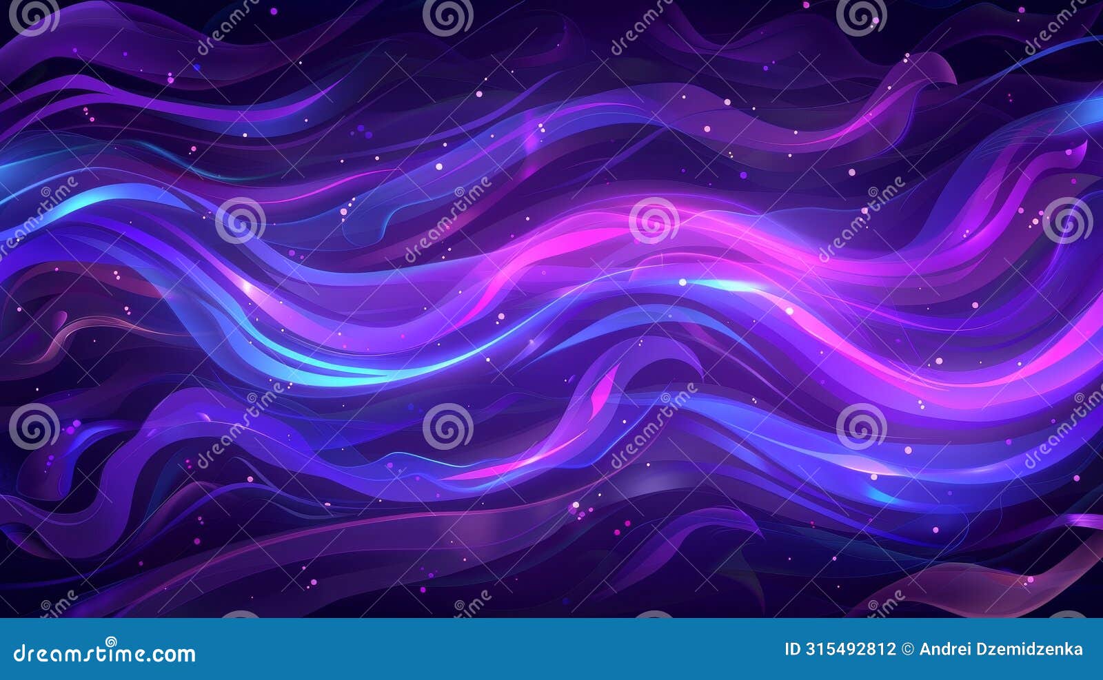 Horizontal Banner Template with Transparent Waves. Stock Photo - Image ...