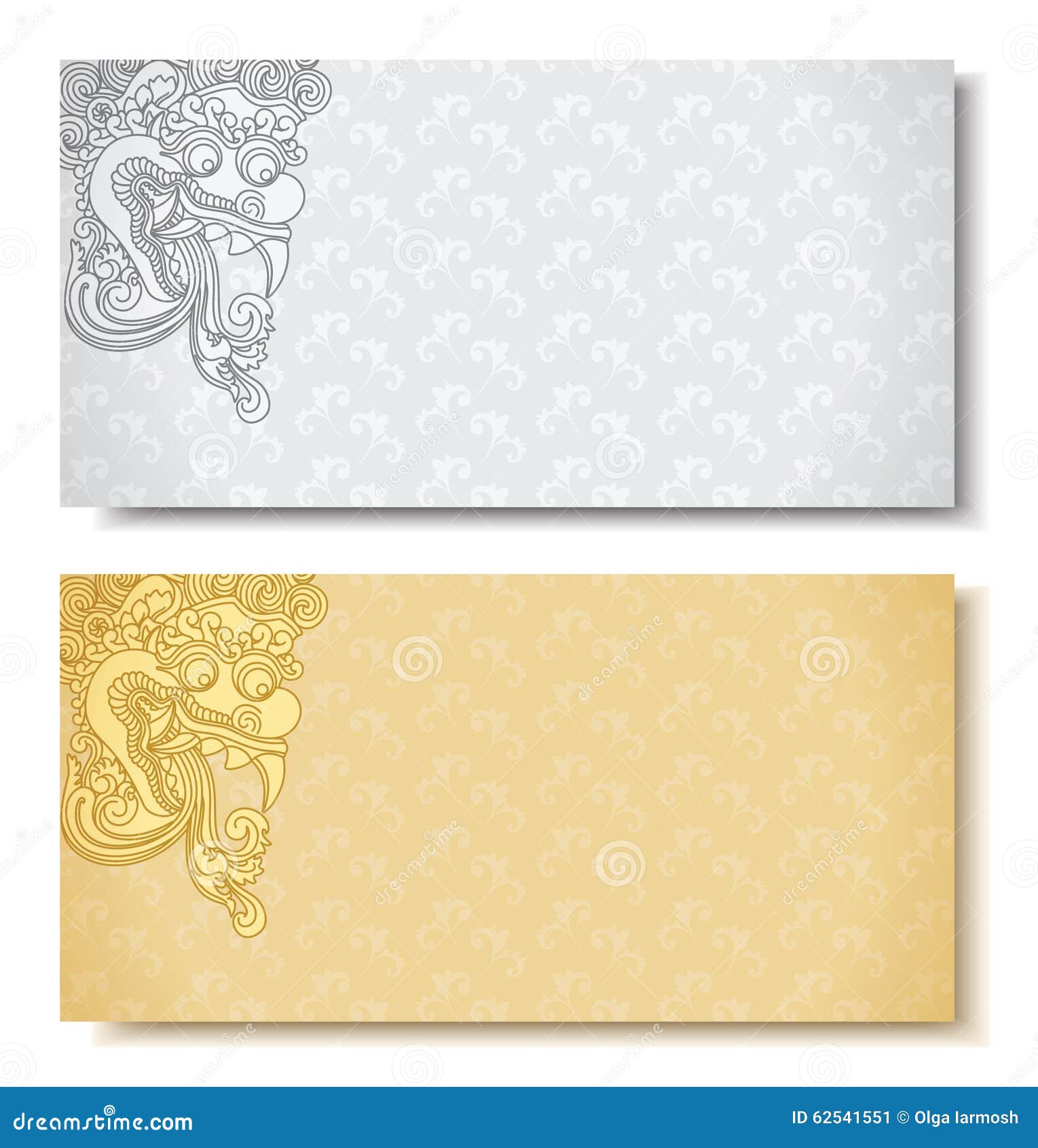 Horizontal Banners. Balinese Traditional Ornament Stock Illustration ...