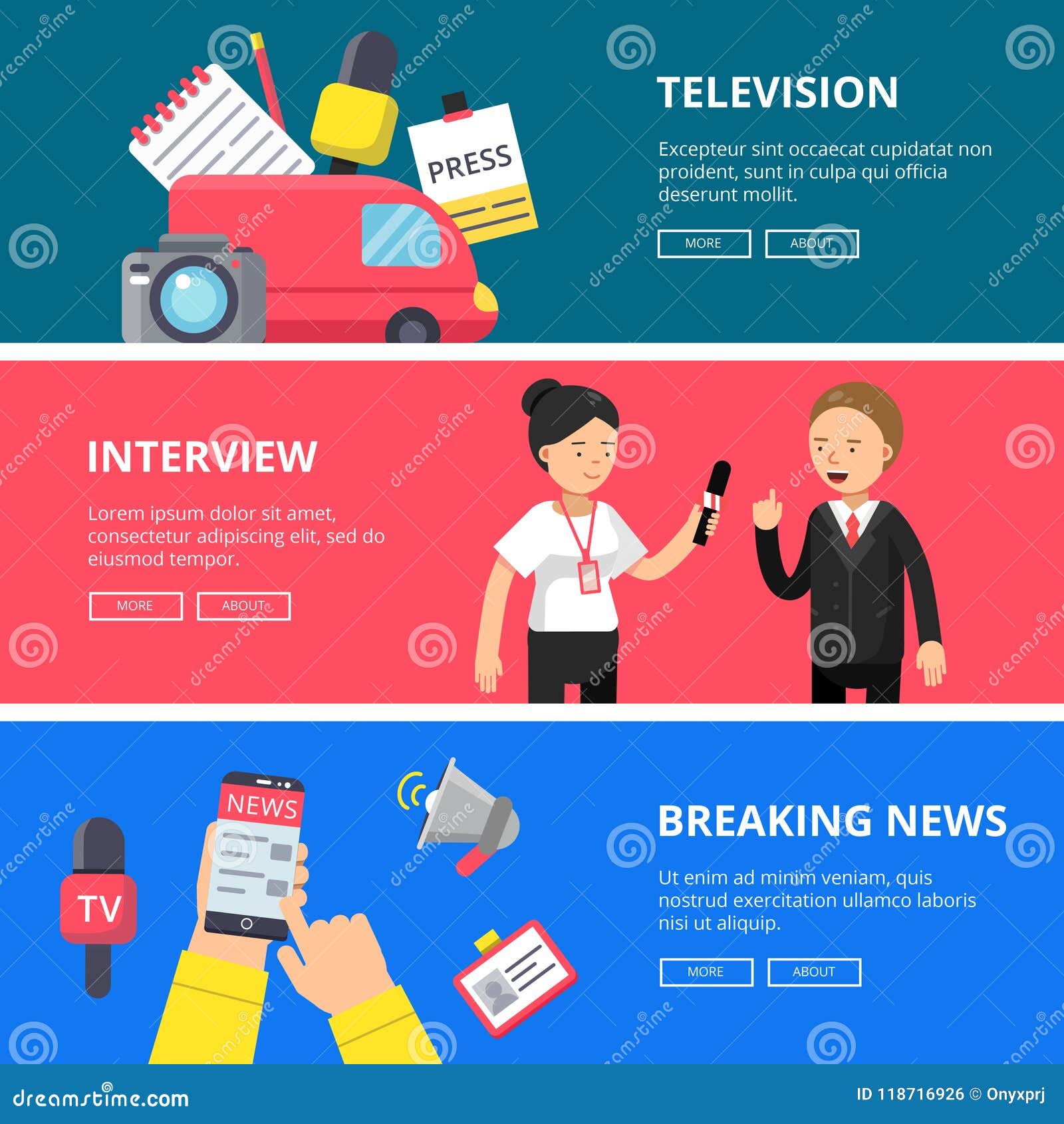 Journalism Poster Vector Illustration | CartoonDealer.com #42435936