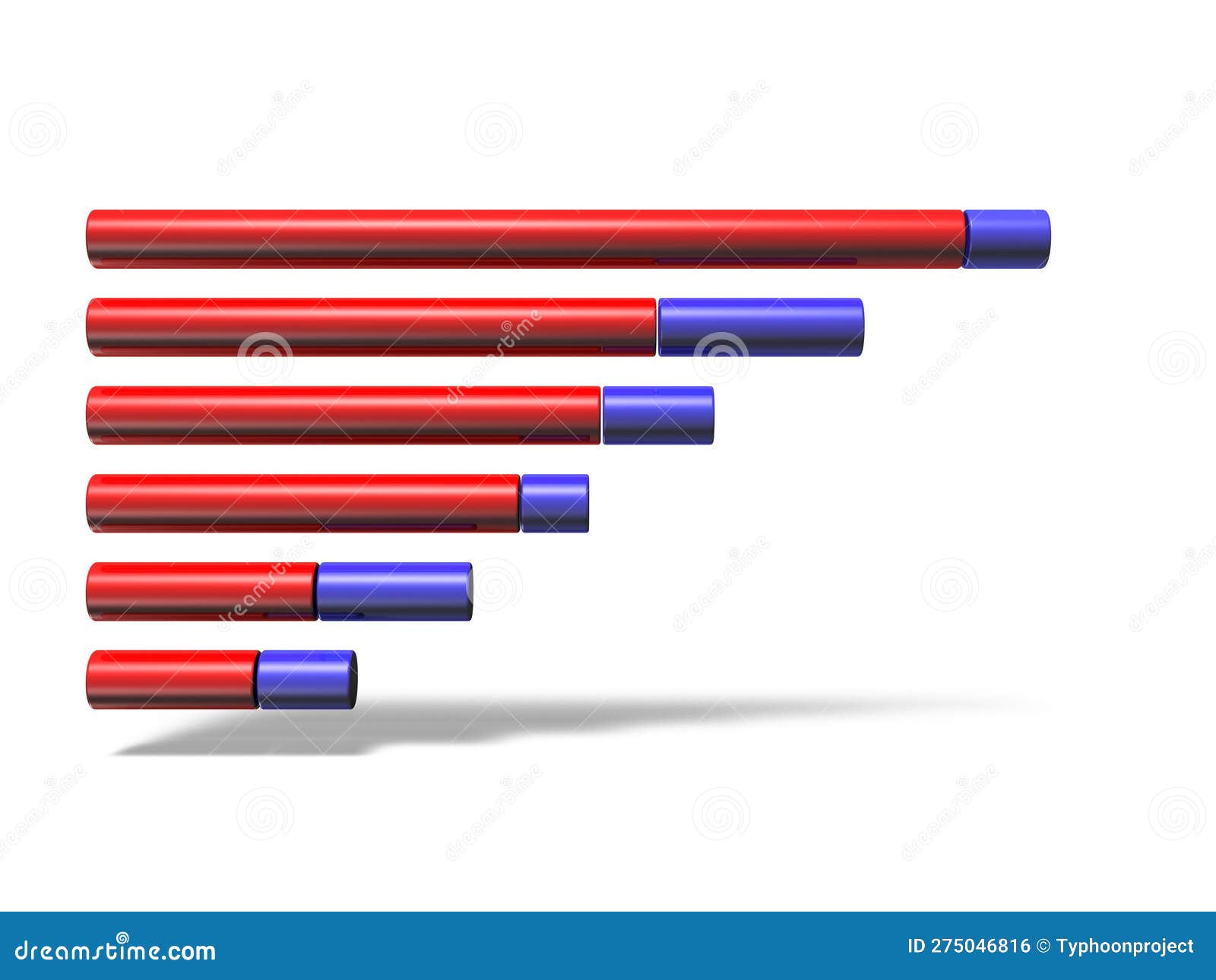A Horizontal Bar Chart. Abstract Concept Representing Gradual Increase ...