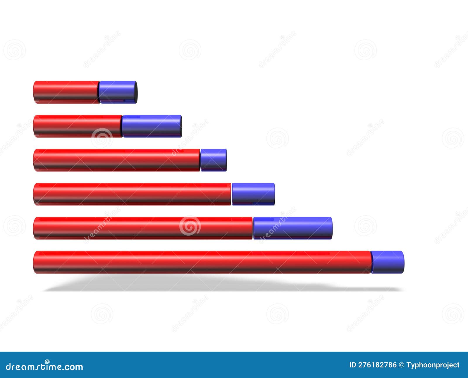 A Horizontal Bar Chart. Abstract Concept Representing Gradual Increase ...
