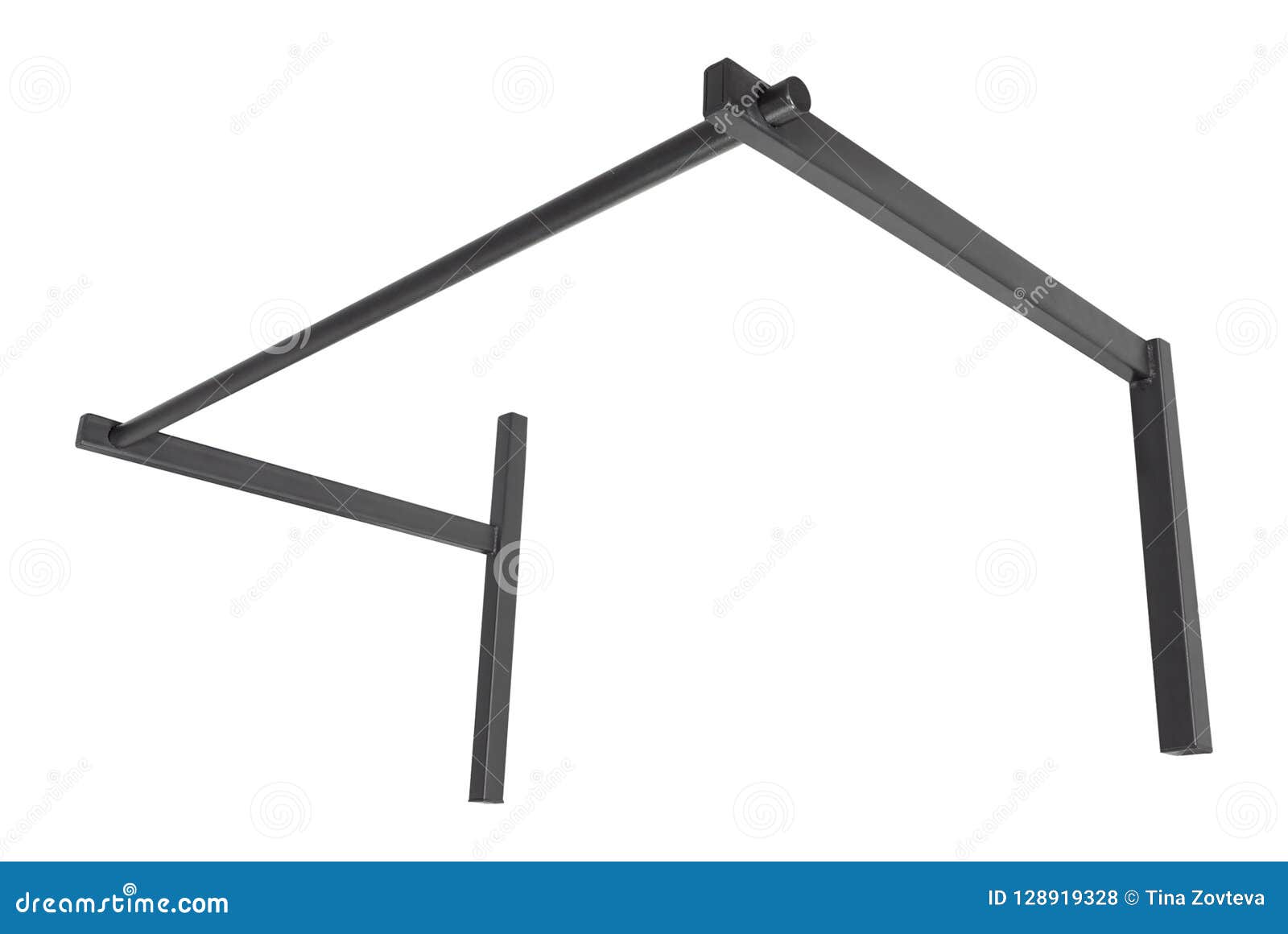 Horizontal Bar Isolated on White Stock Photo - Image of push, strength ...