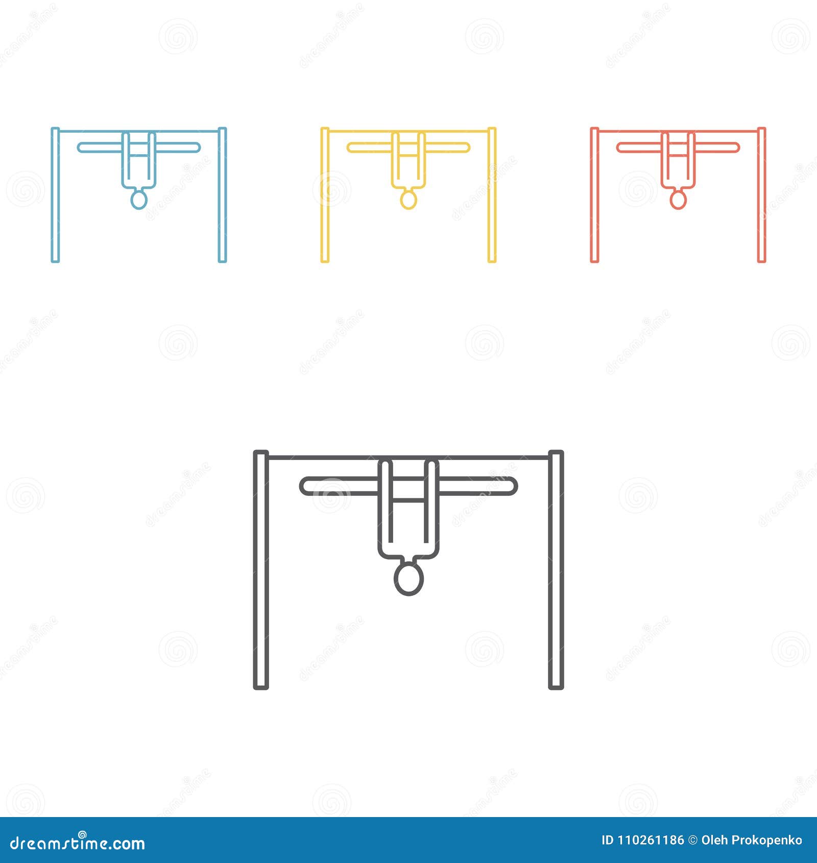 Horizontal Bar Line Icon Sport Vector Sign Stock Vector - Illustration ...