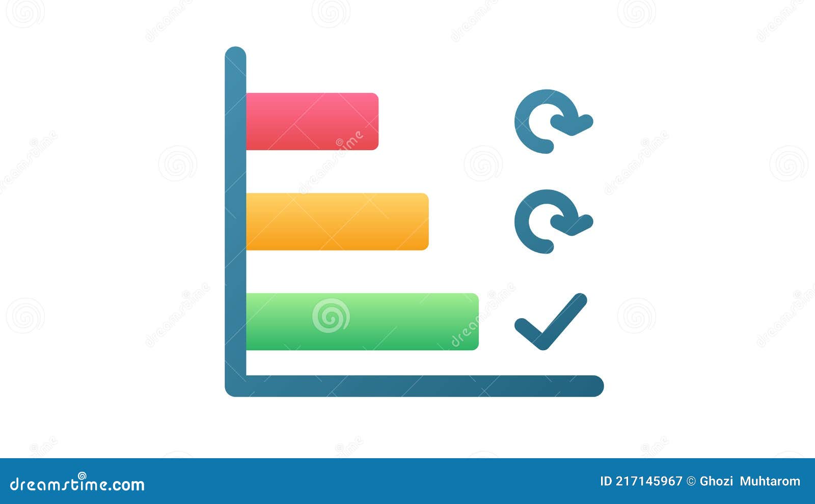 Horizontal Bar Progress Single Isolated Icon with Single Isolated Icon ...