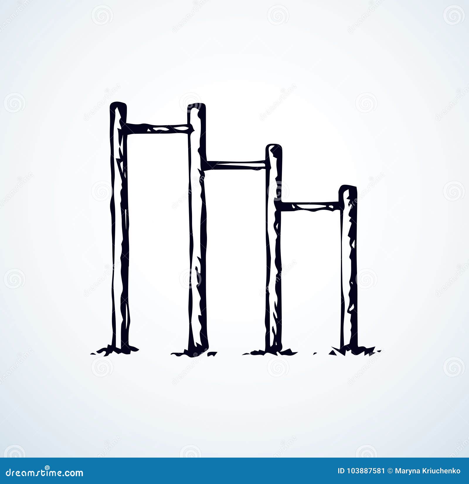 Horizontal Bar. Vector Drawing Stock Vector - Illustration of drawing ...