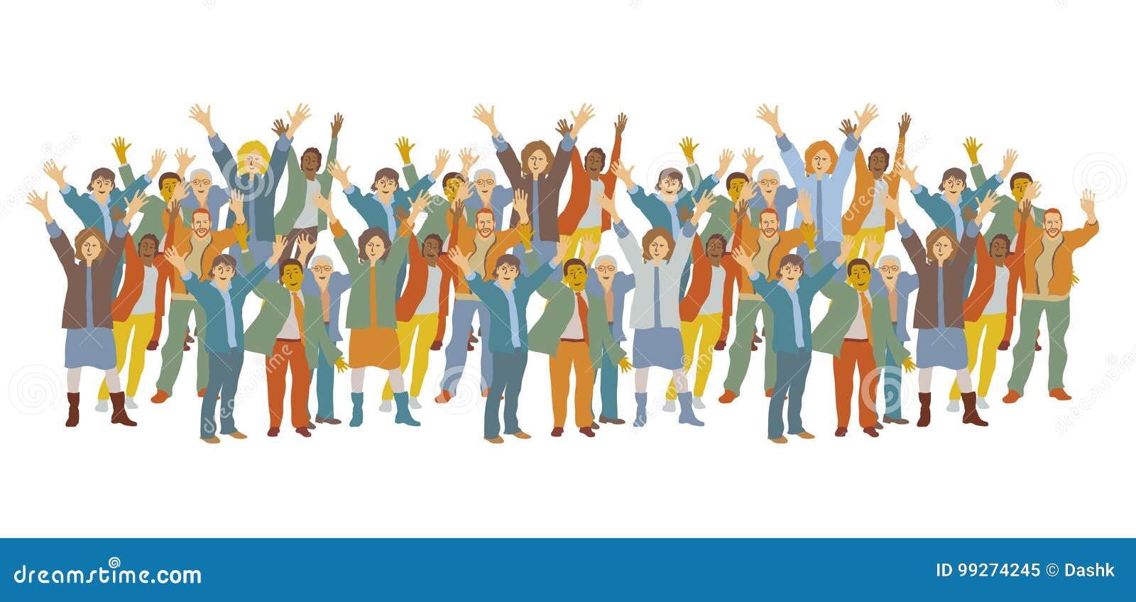 Big Group Happy People Stock Illustrations – 2,306 Big Group Happy ...