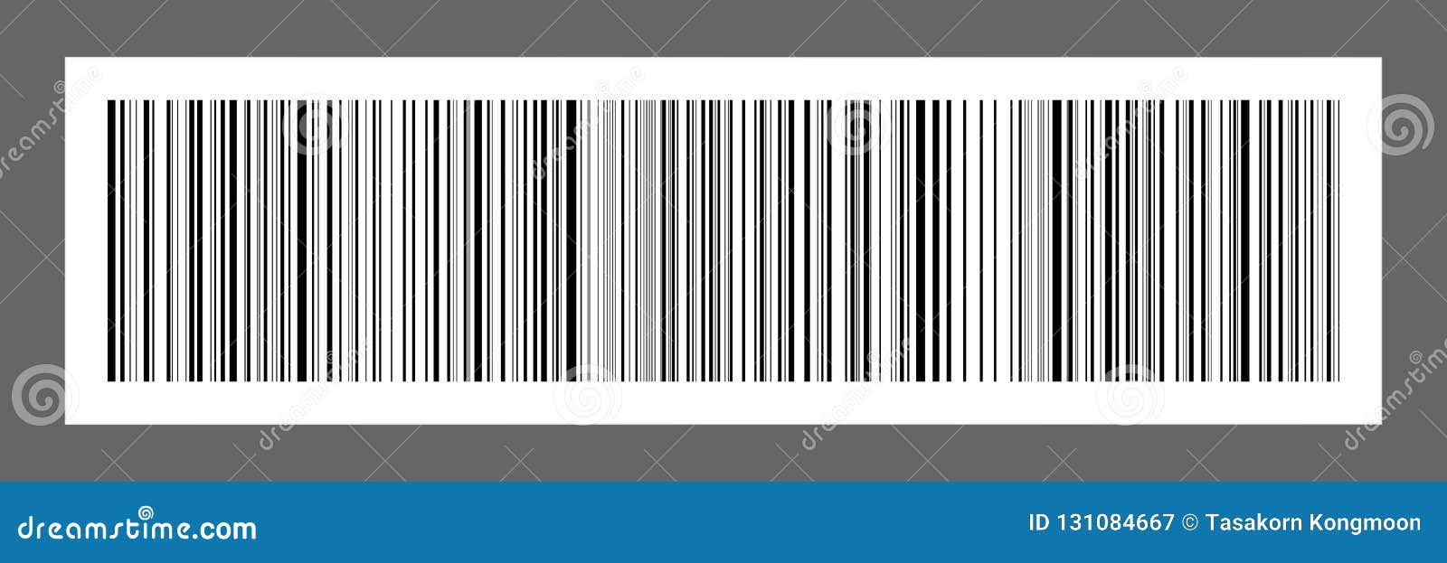 Horizontal Black Bar Code on White Paper Sticker for Pattern and Stock ...