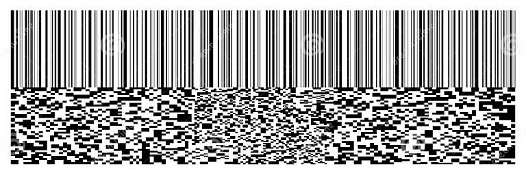 Horizontal Black Barcode and Qr Code on White,vector Illustration Stock ...