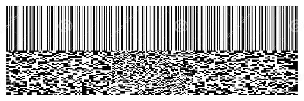 Horizontal Black Barcode and Qr Code on White,vector Illustration Stock ...
