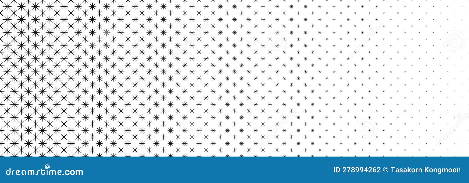 Horizontal Black Halftone of Asterisk and Star Design for Pattern and ...
