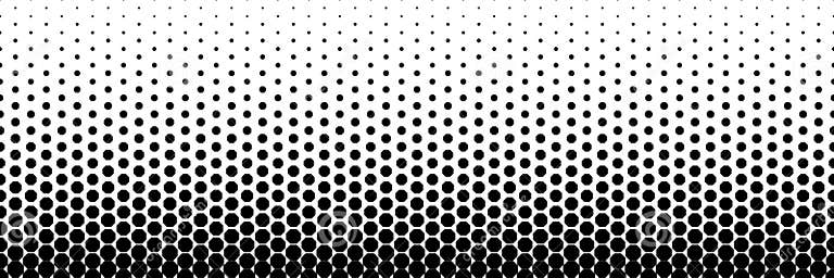 Horizontal Black Halftone of Octagon Design for Pattern and Background ...