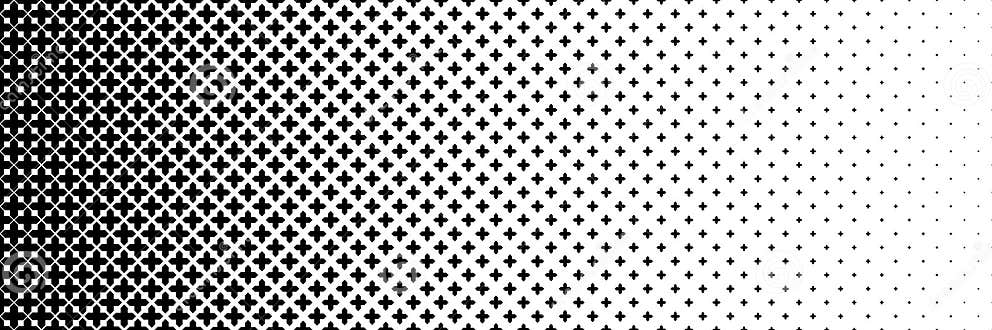 Horizontal Black Halftone of Sharp Cross and Sharp Plus Design for ...