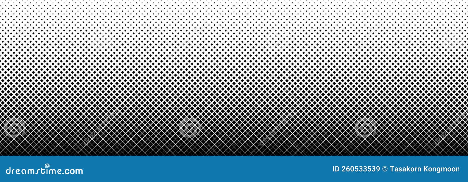 Horizontal Black Halftone of Square Design for Pattern and Background ...