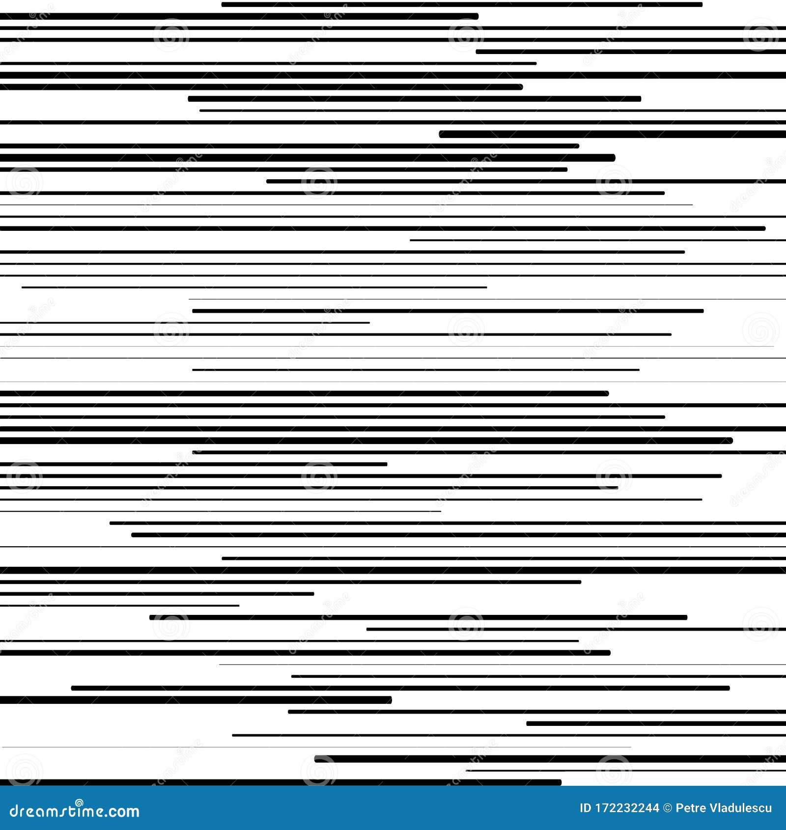 Horizontal Black Lines with Random Thickness, Modern Stylish Image ...