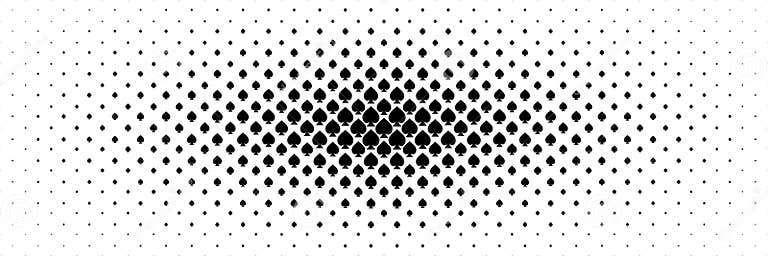 Horizontal Black Spades Spreading from Center Design for Pattern and ...