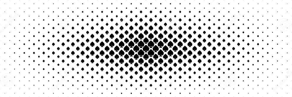 Horizontal Black Spades Spreading from Center Design for Pattern and ...