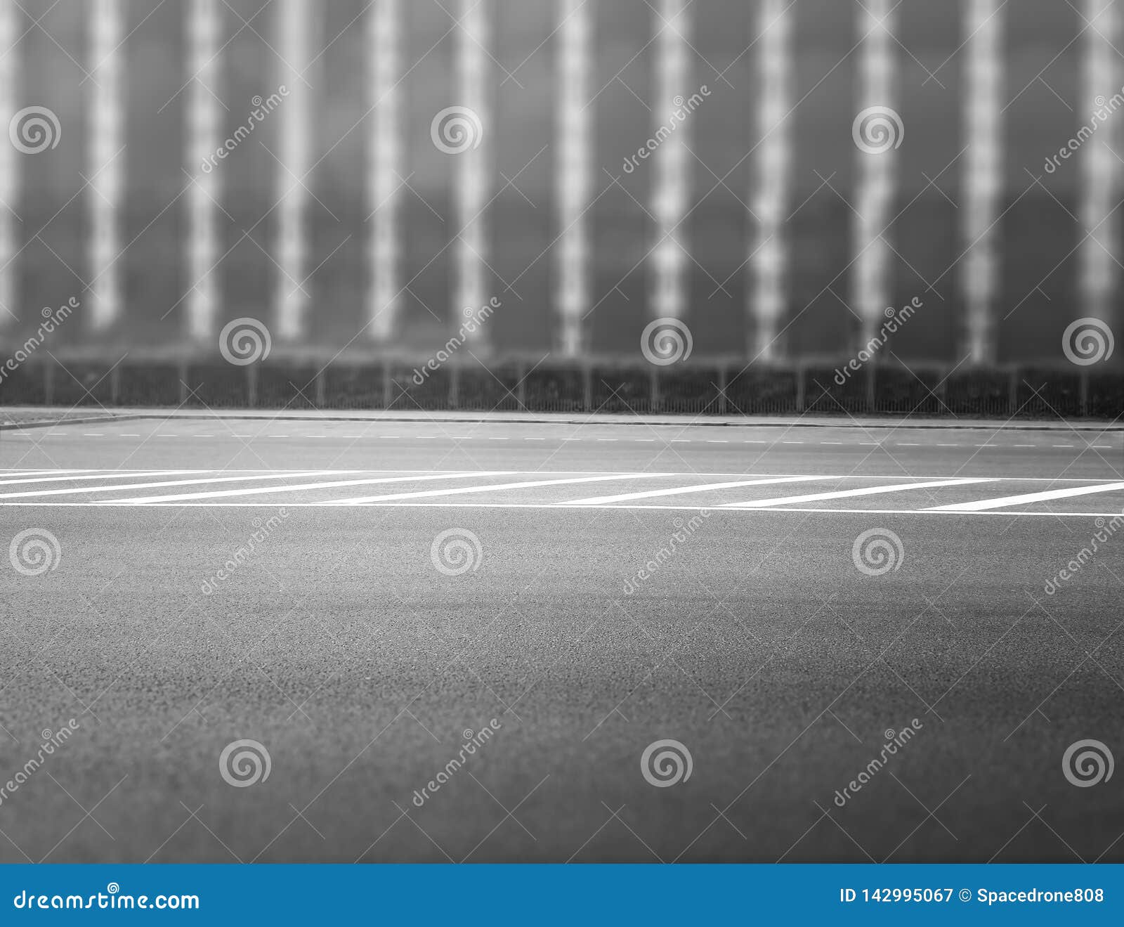 Horizontal Black and White City Road Bokeh Background Stock Image ...