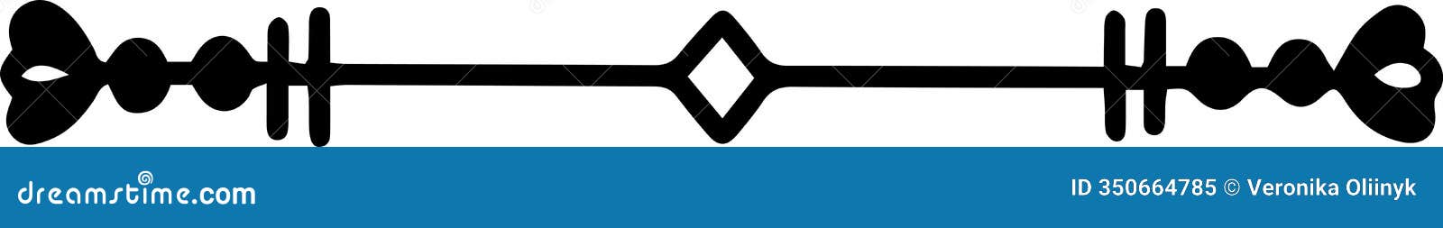 Horizontal Black and White Divider Featuring Circles, Vertical Bars ...