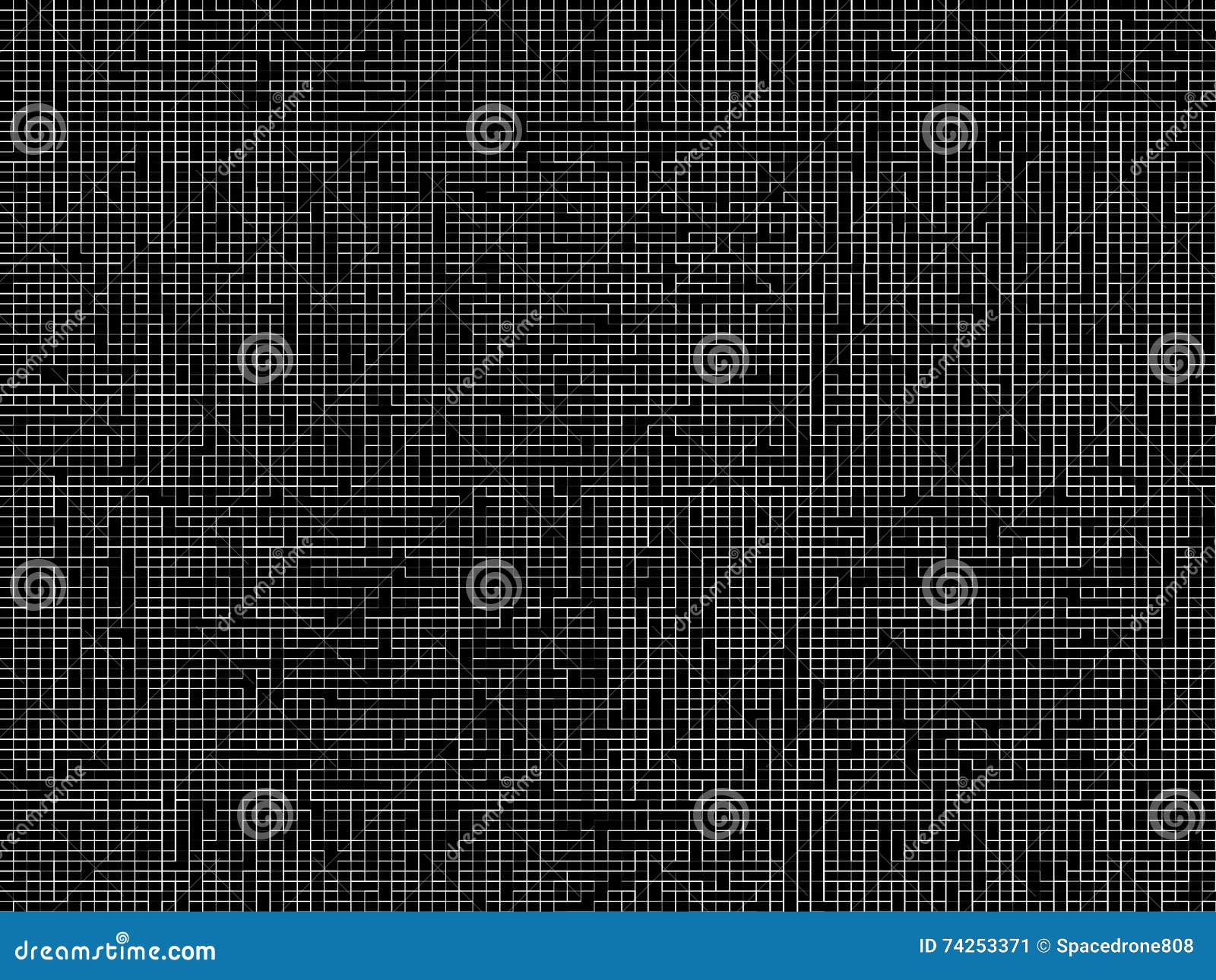 Horizontal Black and White Maze Pattern Illustration Stock Illustration ...