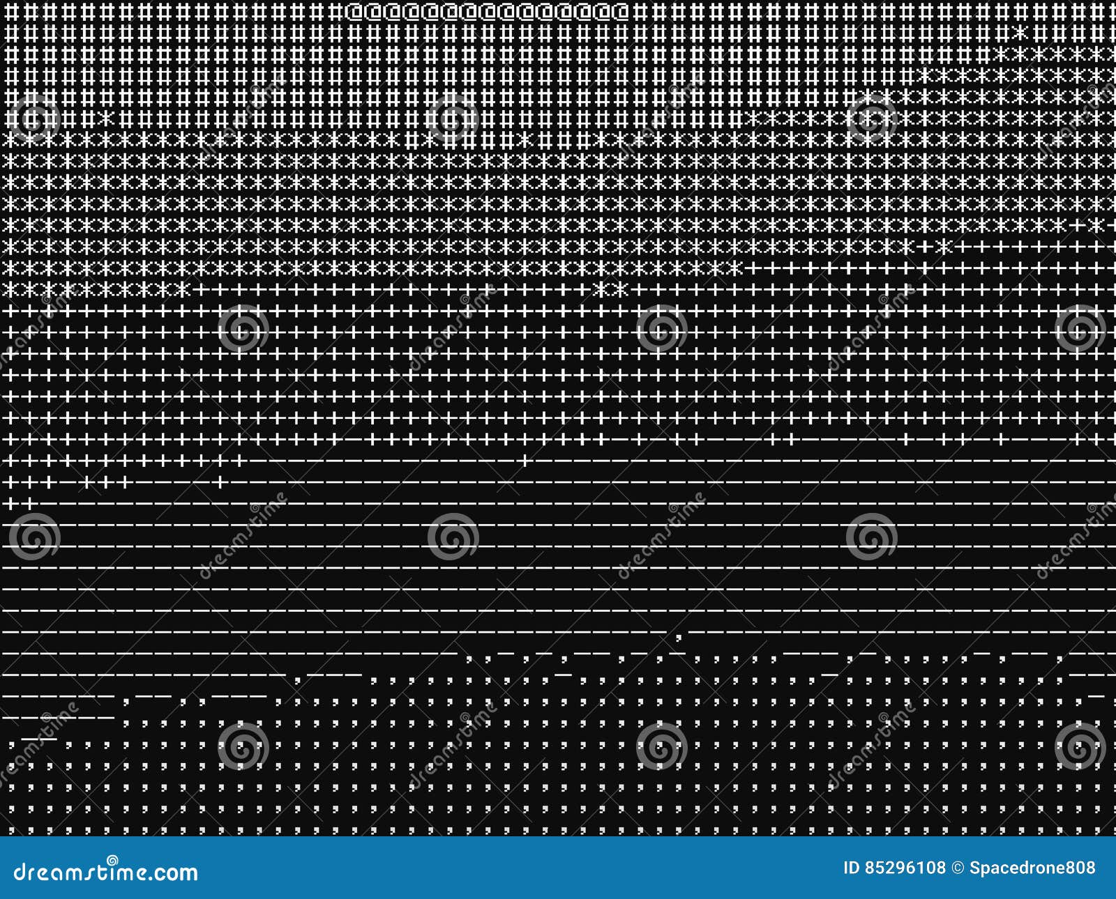Horizontal Black and White Pixel Dots Landscape Background Stock ...