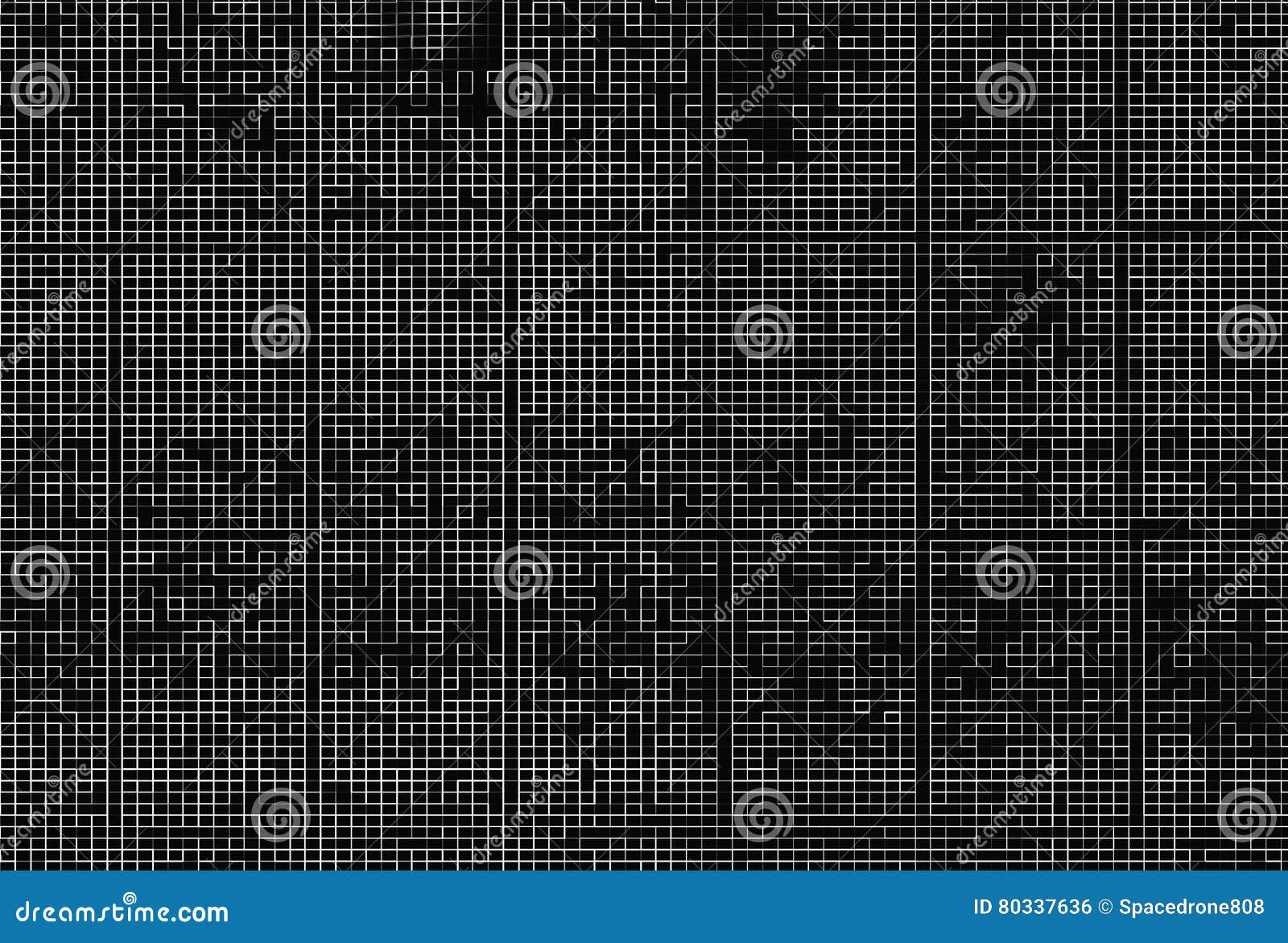 Horizontal Black and White Pixel Maze Illustration Background Stock ...