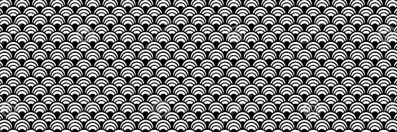 Horizontal Black and White Scales Design for Pattern and Background ...