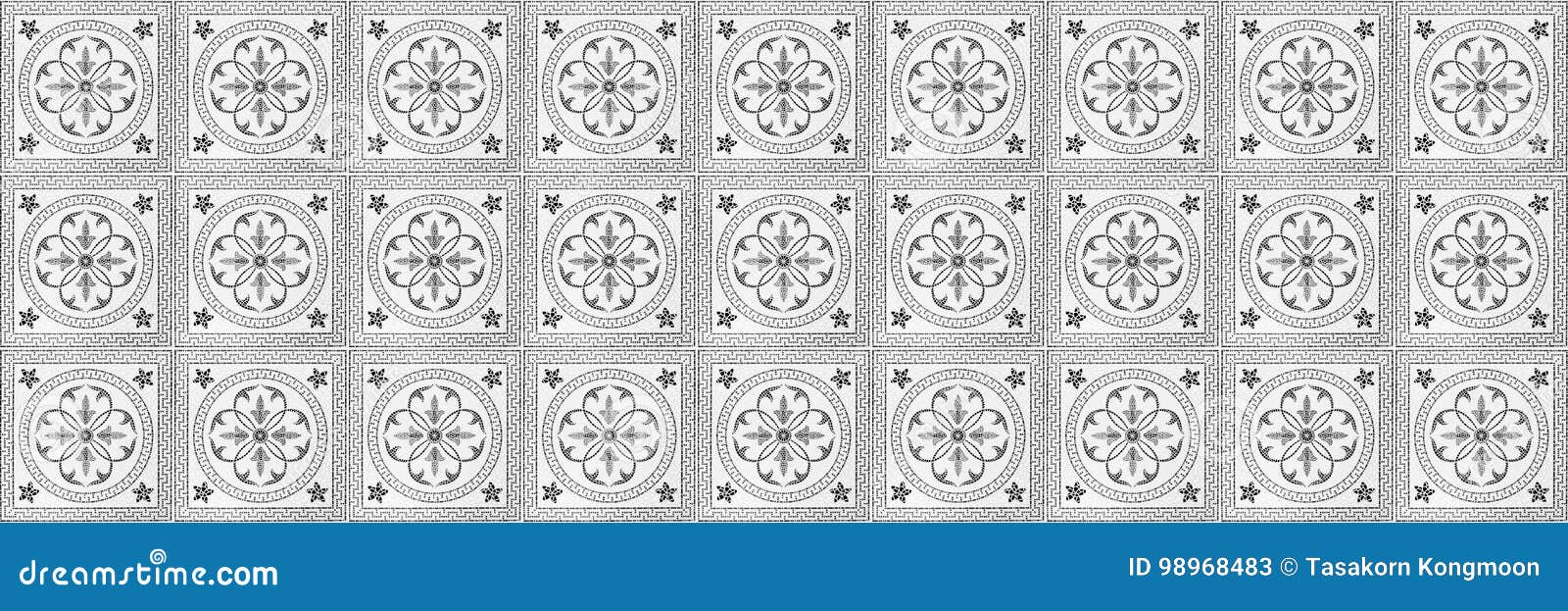 Horizontal Black And White Tile Texture For Pattern And Background ...