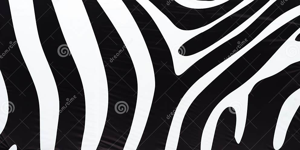 Horizontal Black and White Zebra Texture Background Stock Illustration ...