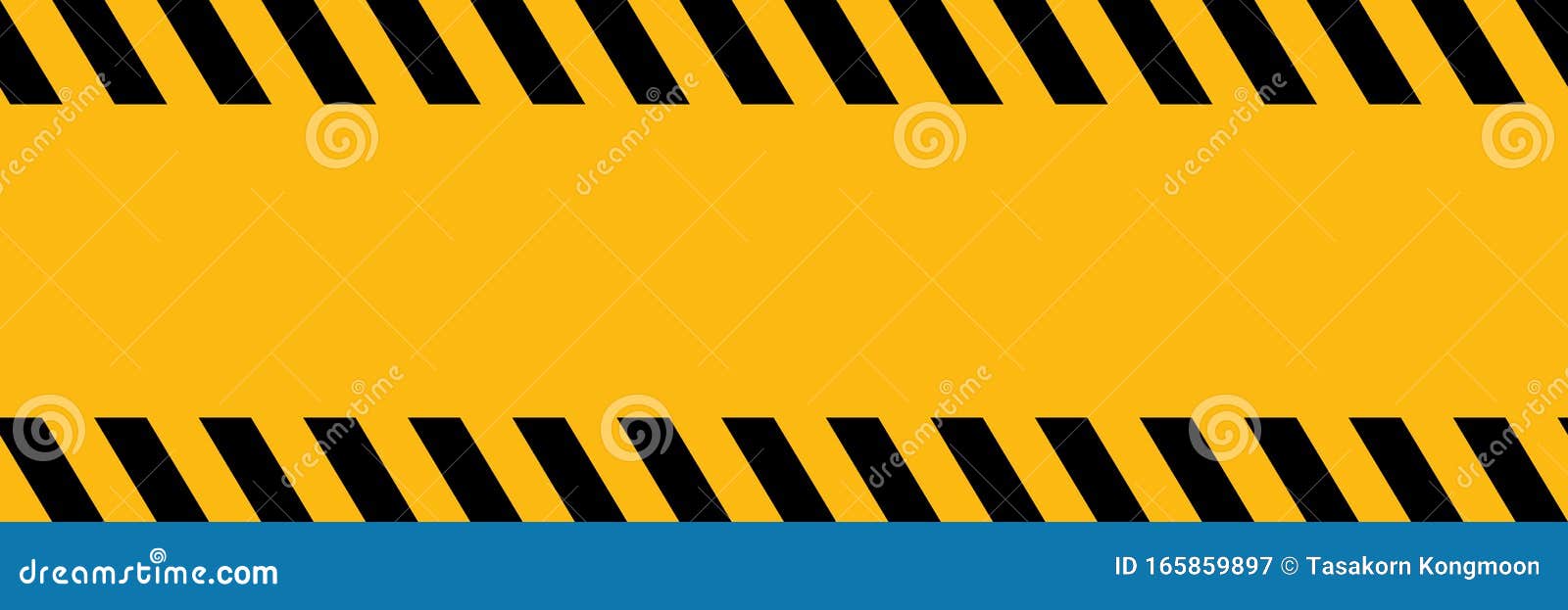 Horizontal Black and Yellow No Entry Sign Background with Blank Stock ...