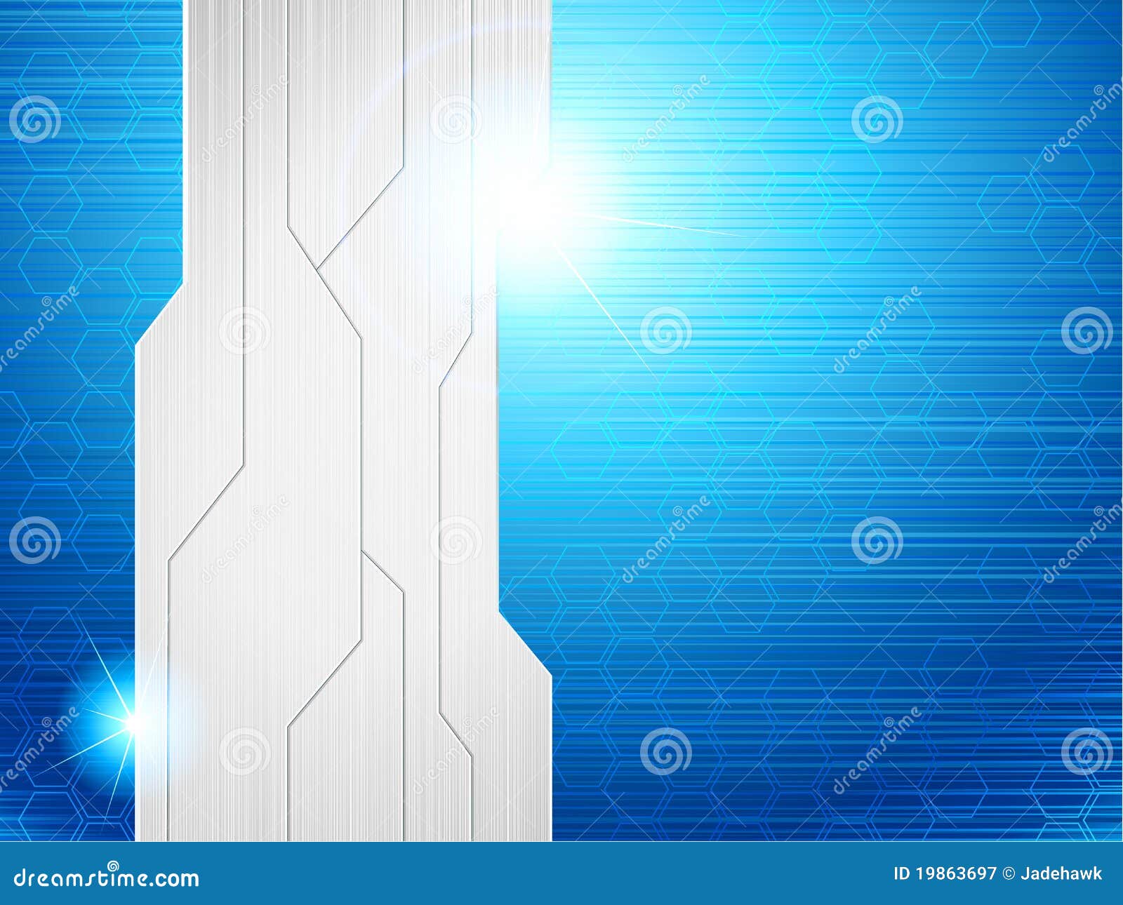 Horizontal Blue & Brushed Steel Futuristic Banner Stock Vector ...