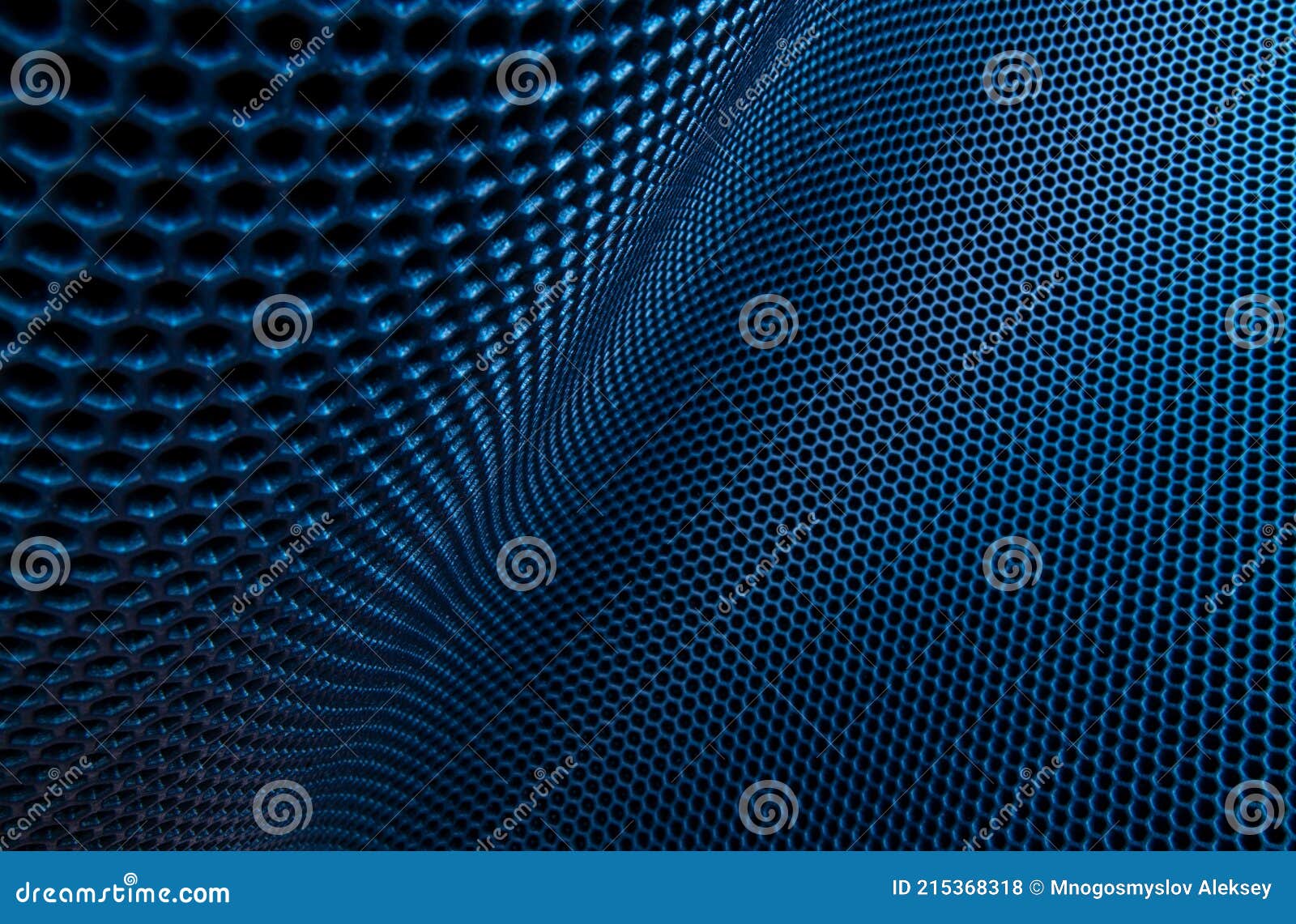 Horizontal Blue Flexible Bend Abstract Trellised or Cellular Background ...