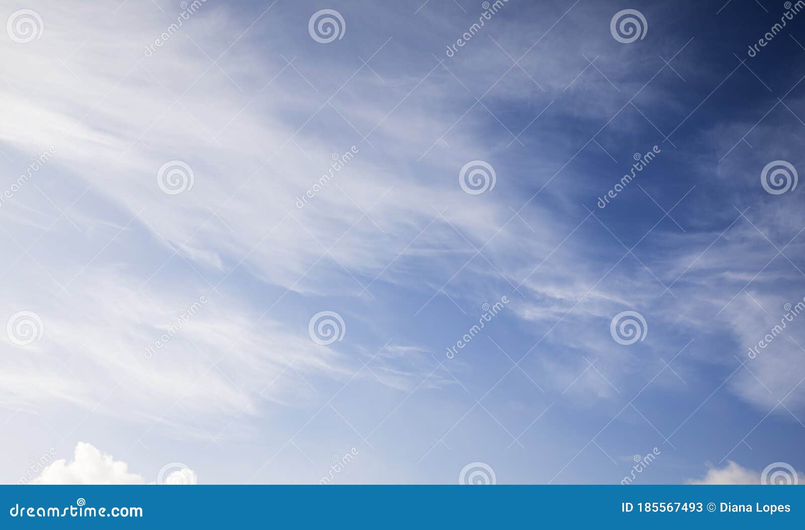Blue Sky with Big Smooth Clouds Stock Image - Image of advertising ...