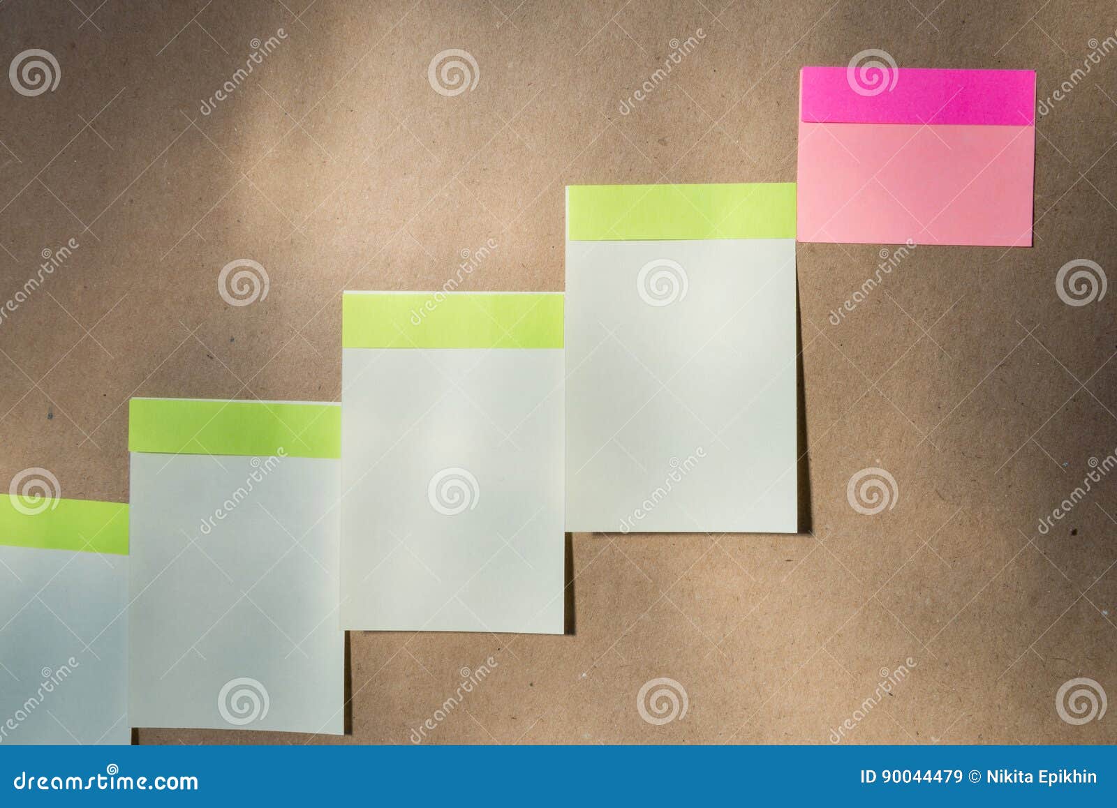 Horizontal Board with Many White Sticky Notes Pinned Stock Image ...