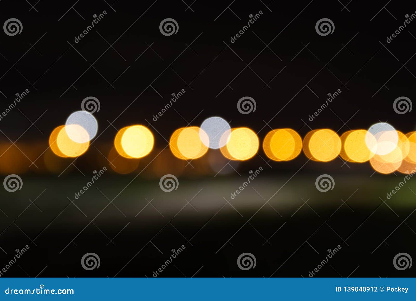 Horizontal of Bokeh Light in Night Time Stock Photo - Image of glow ...