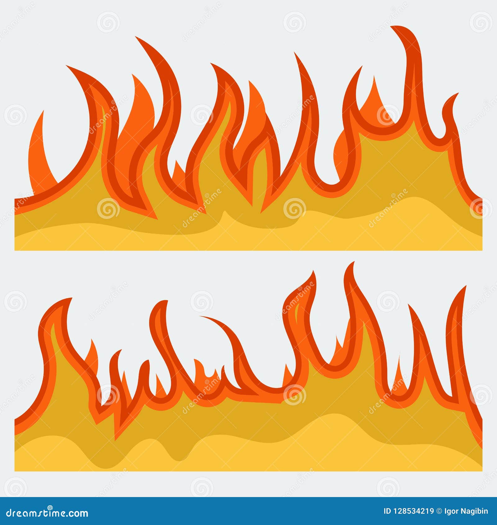 Horizontal Bonfire Template for Web or Brochure Stock Illustration ...