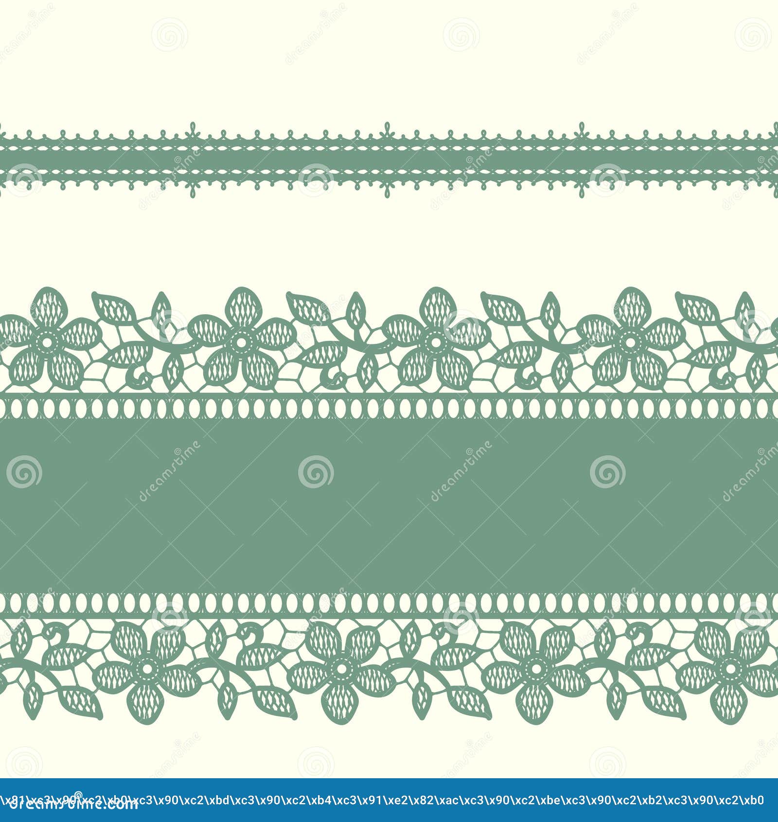 Horizontal Border. Lace Seamless Pattern. Stock Vector - Illustration ...
