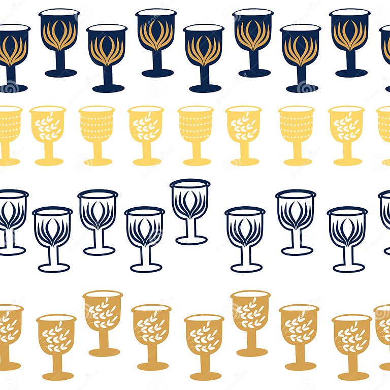 Horizontal Border, Set Magic and Heavens Seamless Pattern, with Magical ...