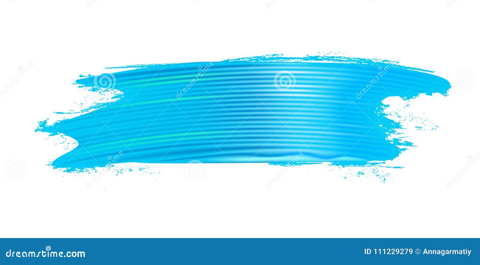 Horizontal Brush Stroke Blue Stock Vector - Illustration of dimensional ...