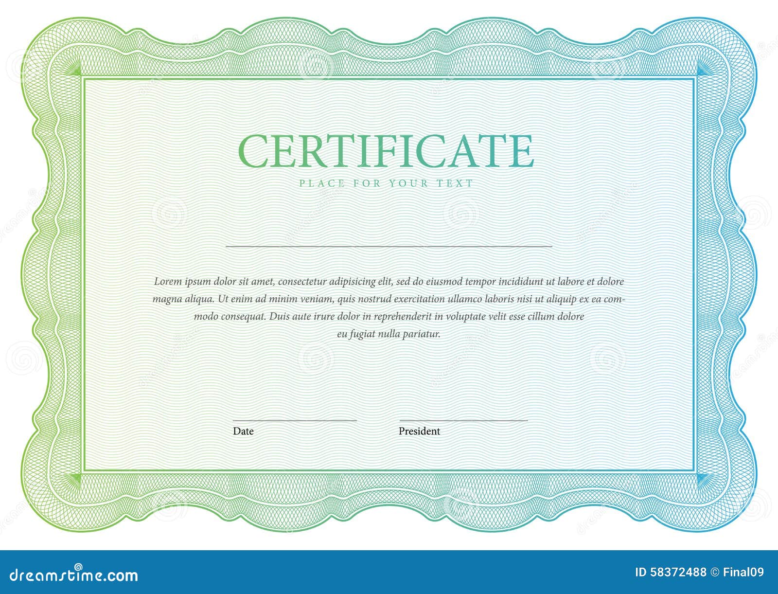 Horizontal Certificate and Diplomas Template. Stock Vector ...