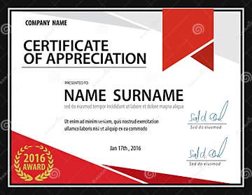 Horizontal Certificate Template, Diploma, Letter Size , Vector Stock ...