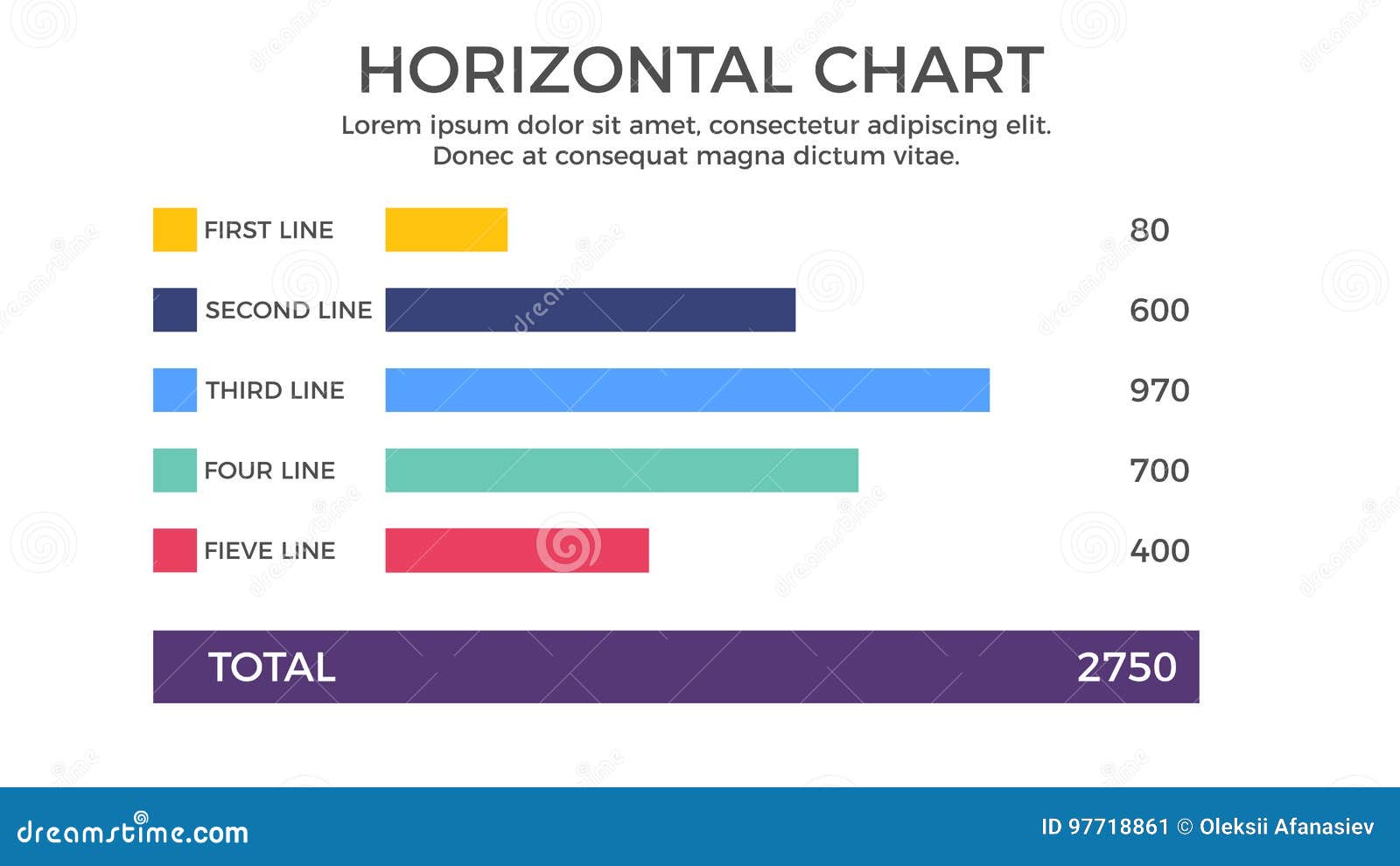 Horizontal Chart Infographic Element Stock Vector - Illustration of ...