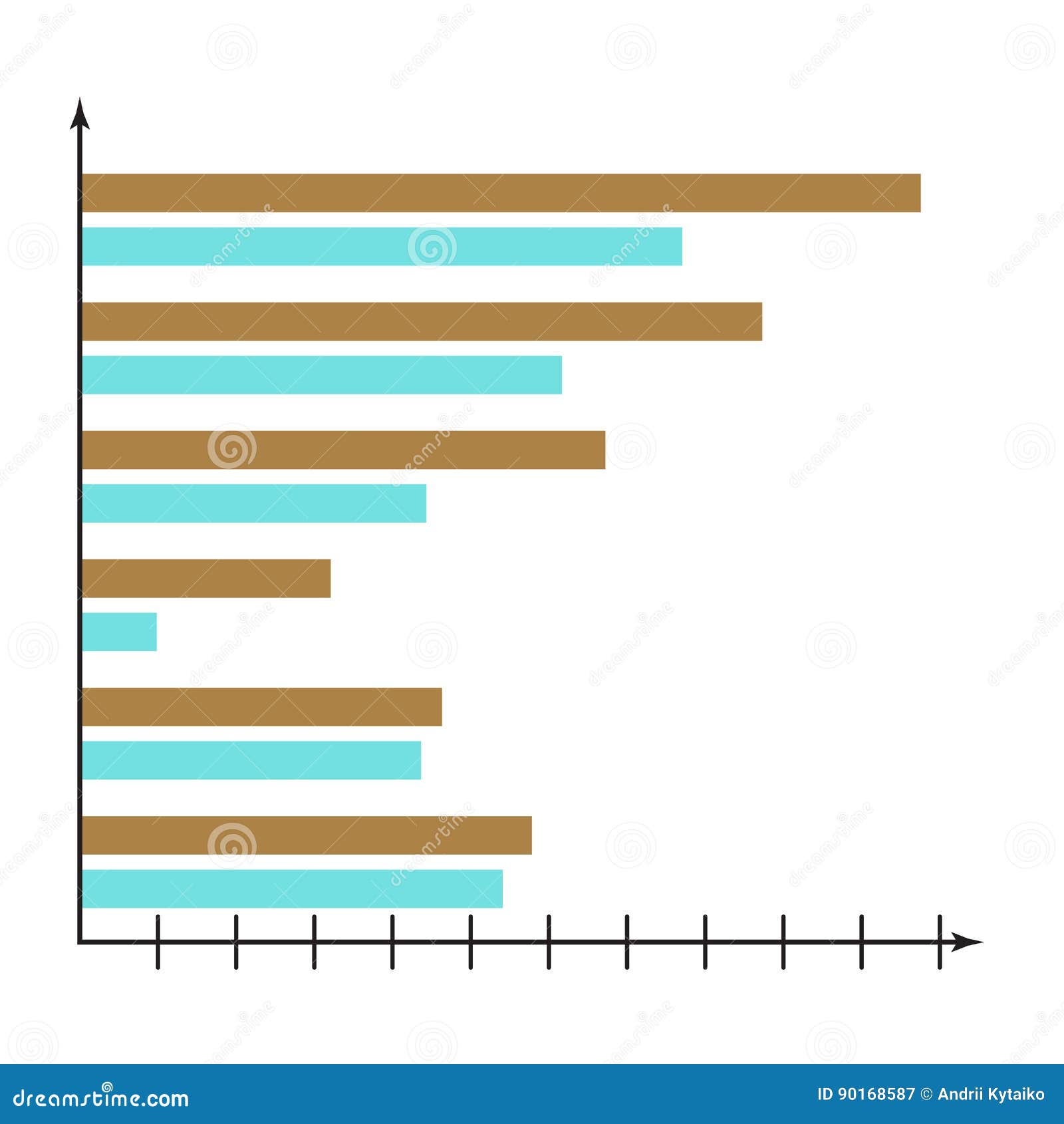 Horizontal Chart Infographic Element Cartoon Vector | CartoonDealer.com ...