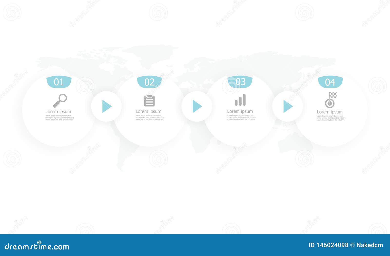 Horizontal Circle Timeline Infographics Vector Illustration ...