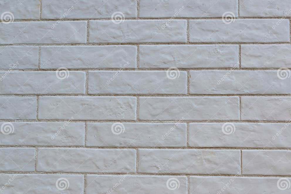 Horizontal Cladding Imitating Brick Painted White Stock Image - Image ...