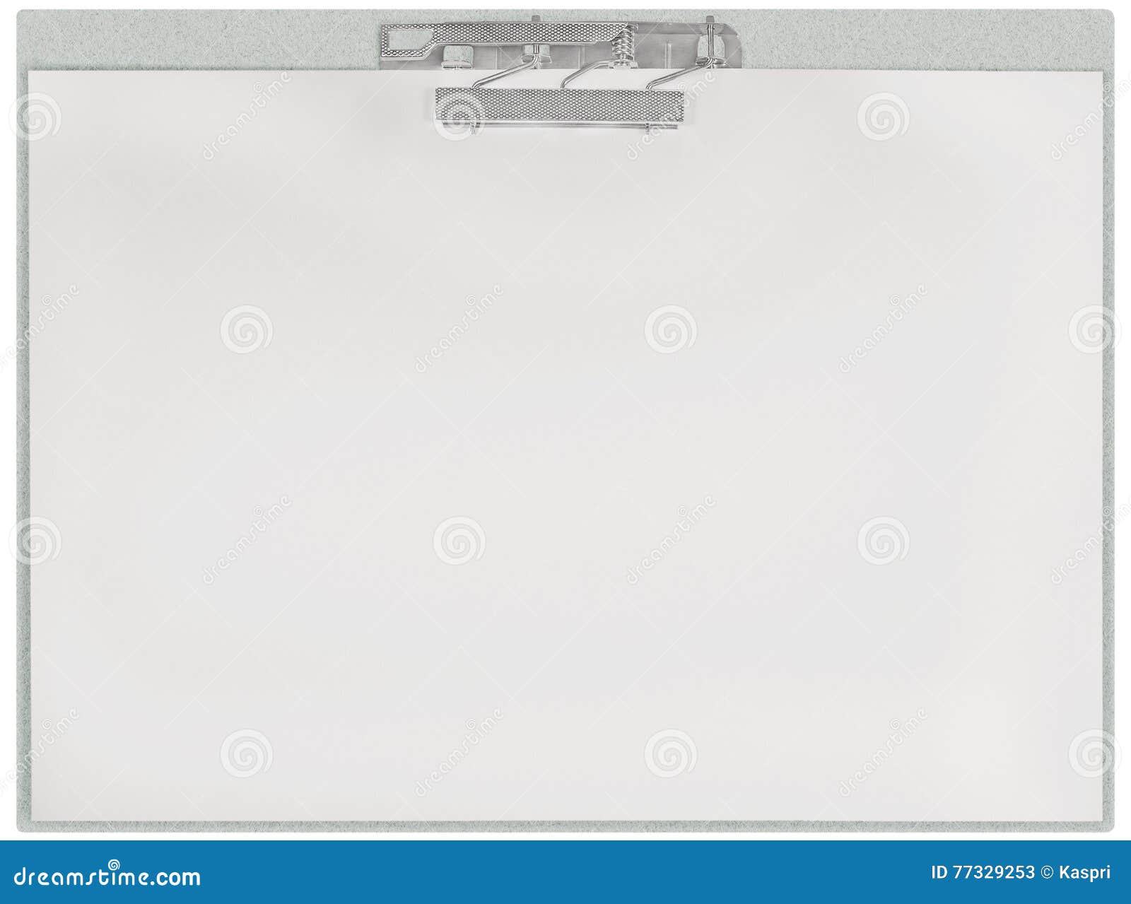 Horizontal Clipboard, Blank Empty Isolated White Paper File Copy Space ...