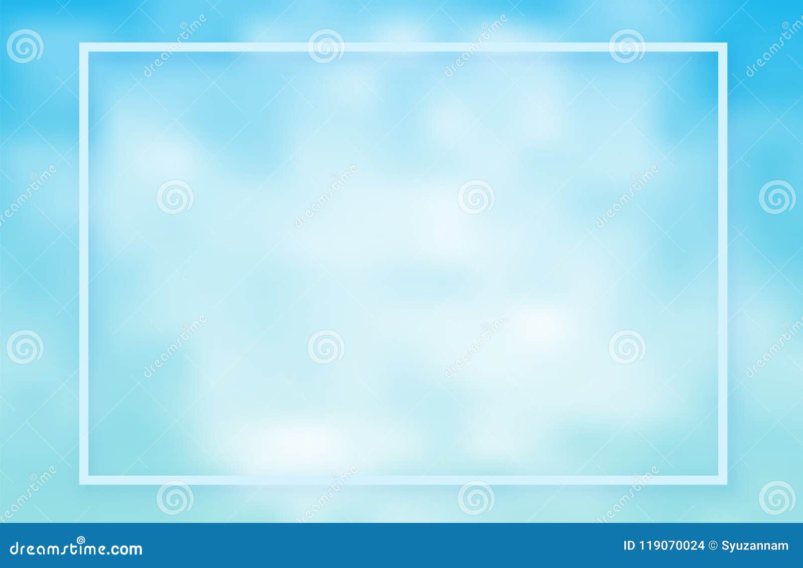 Horizontal Cloud Card. Vector Illustration. Stock Vector - Illustration ...