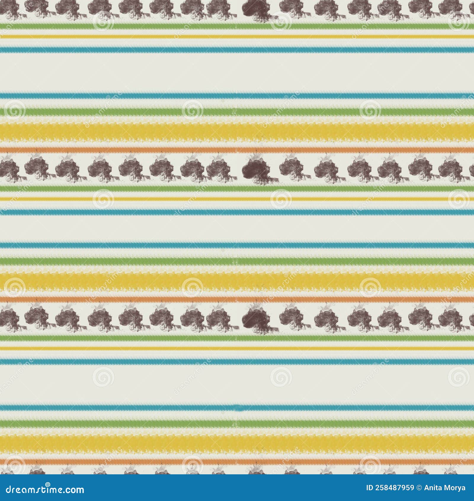 Horizontal Colorful Parallel Stripes Seamless Stock Illustration ...