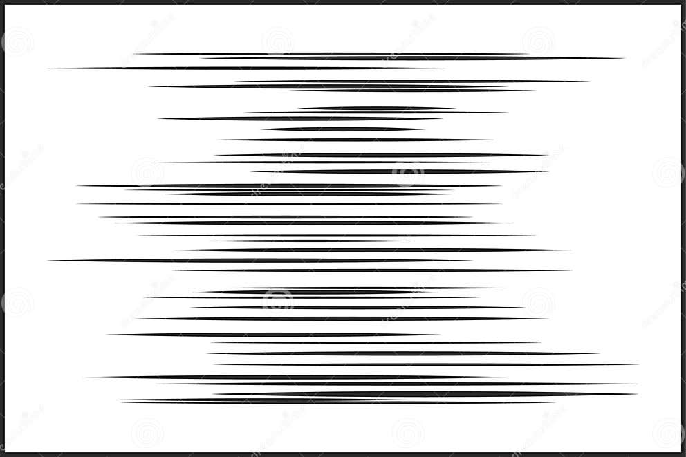 Horizontal Comic Speed Lines Convey Swift Movement, Emphasizing Speed ...