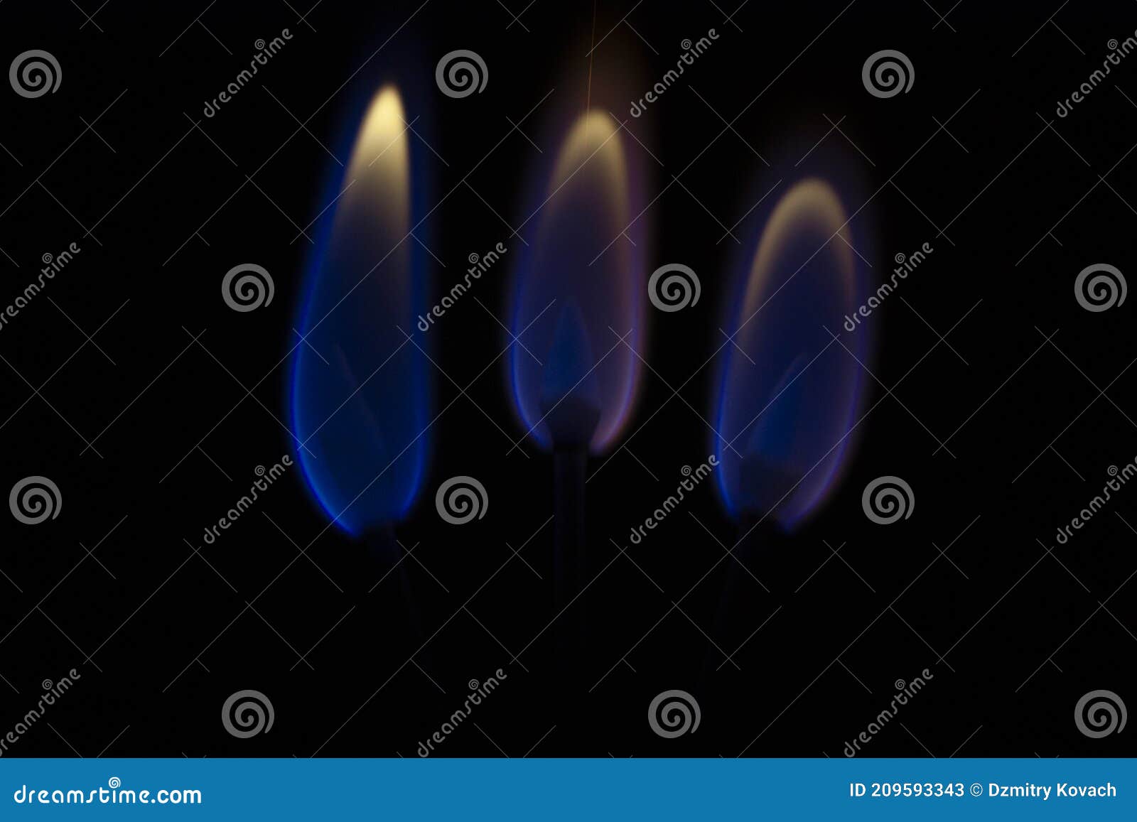 Three Flames on the Black Background Stock Image - Image of tranquility ...