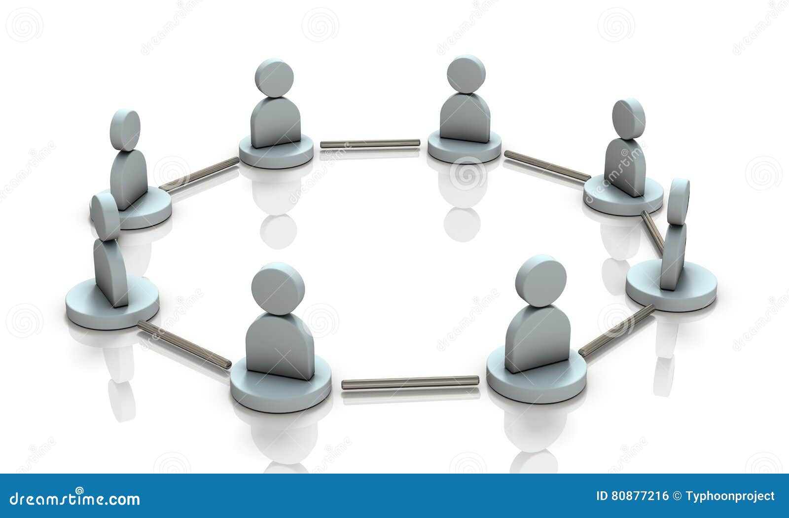 Horizontal Connection between Friends. Stock Illustration ...